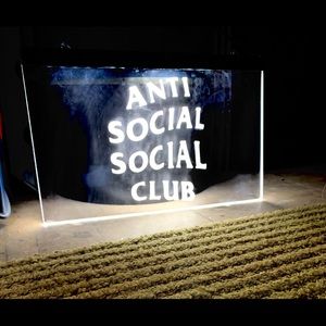 Other | Anti Social Club Led Neon Light Sign 8x12 | Poshmark